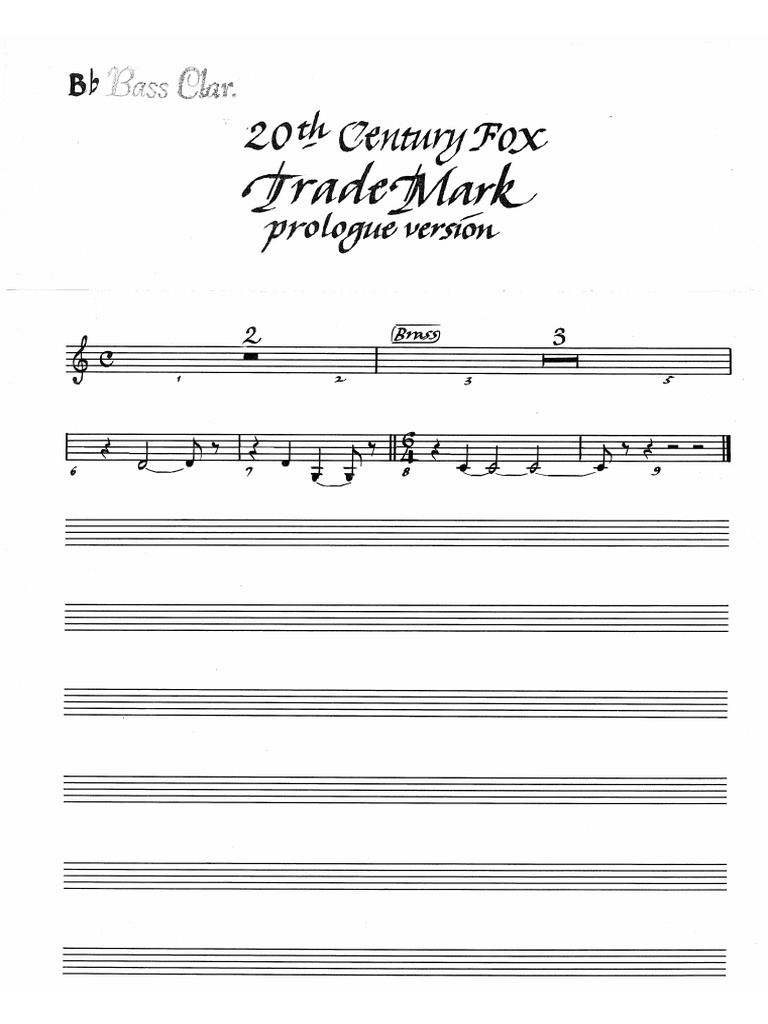 20th Century Fox - Bass Clarinet | PDF