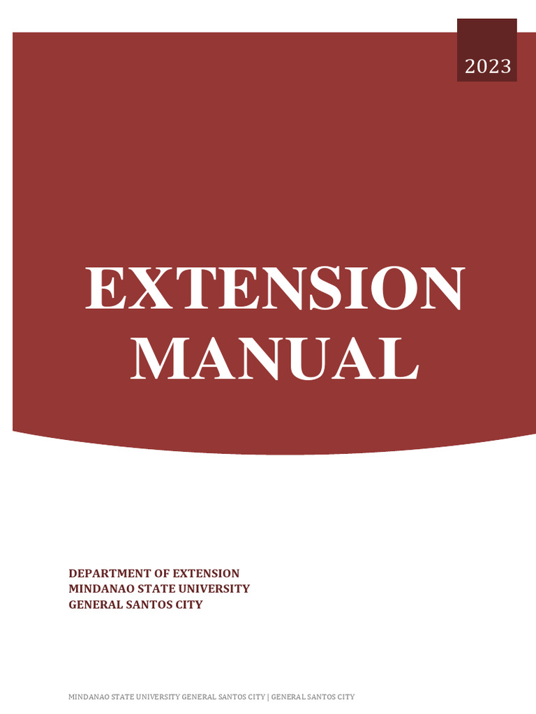 Department of Extension Manual 062123 | PDF | Evaluation | Thesis