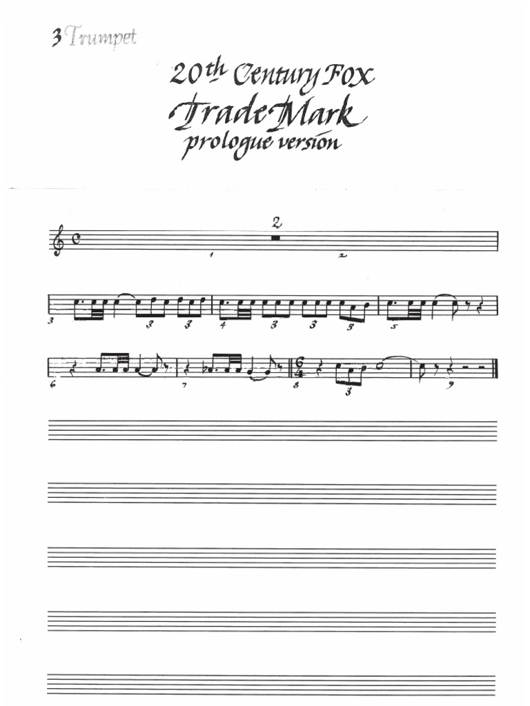 20th-Century-Fox-Fanfare - Trumpet 3 | PDF