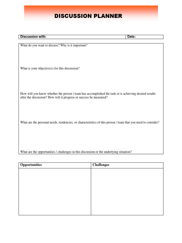 Discussion Planner 2 | PDF | Business | Psychology