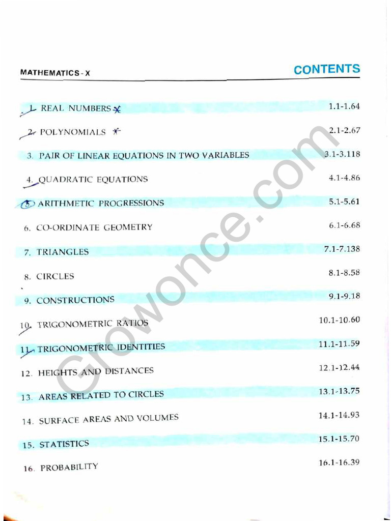 RD Sharma Class 10 Maths PDF Guide | PDF | Division (Mathematics ...