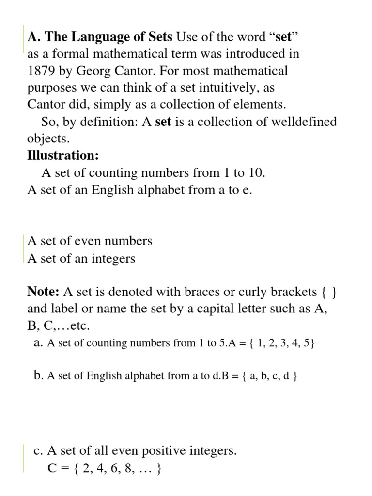 Mathematics in The Modern World-Lesson5 | PDF | Set (Mathematics) | Mathematics
