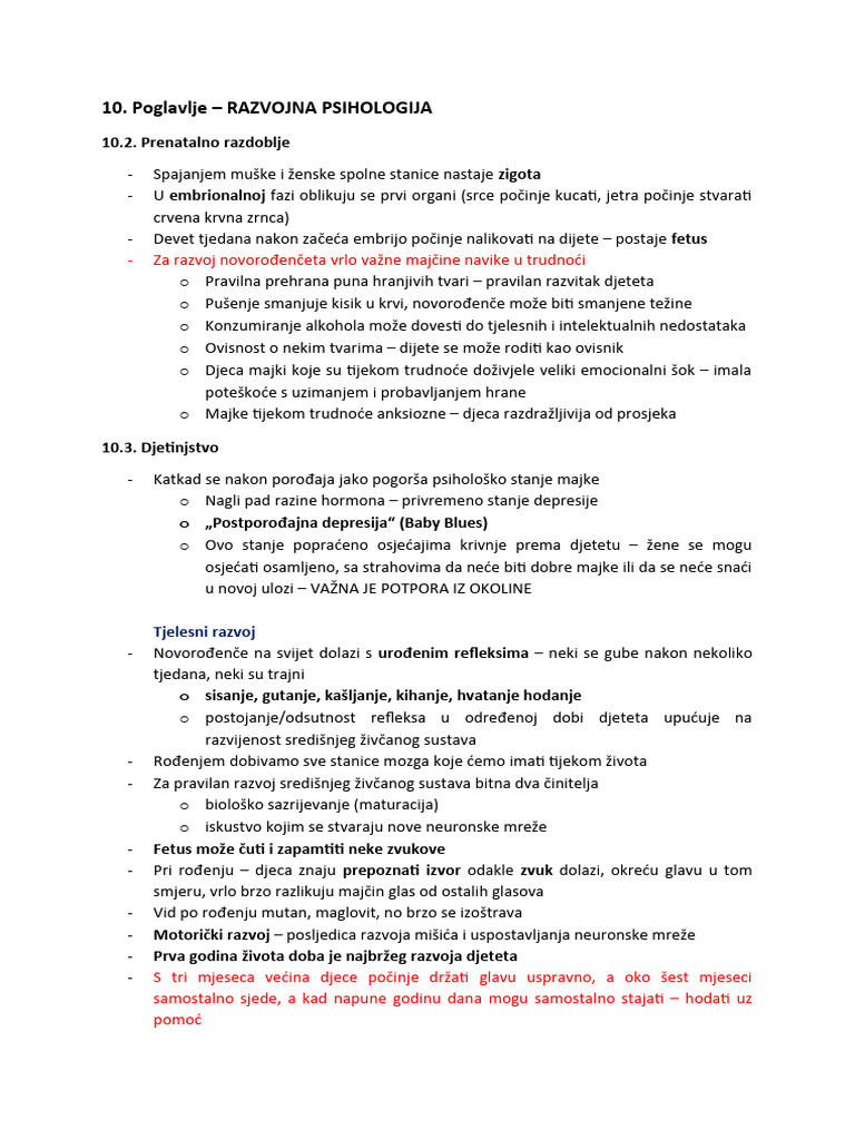 Razvojna Psihologija | PDF