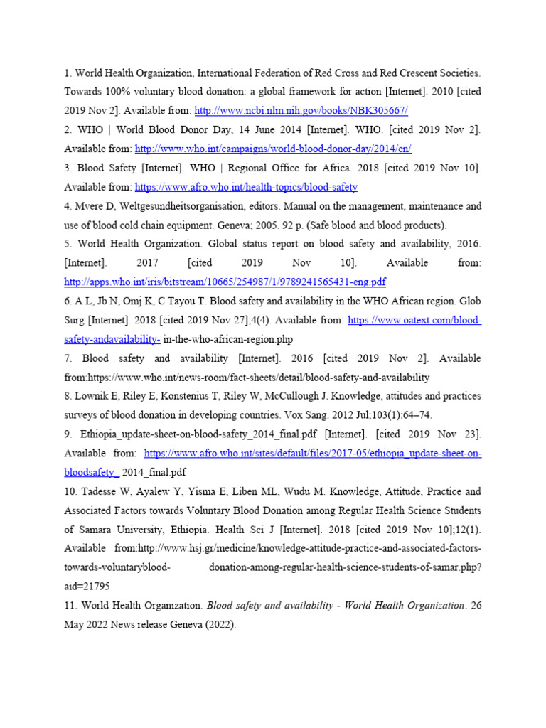 Reference | PDF | World Health Organization | Medicine