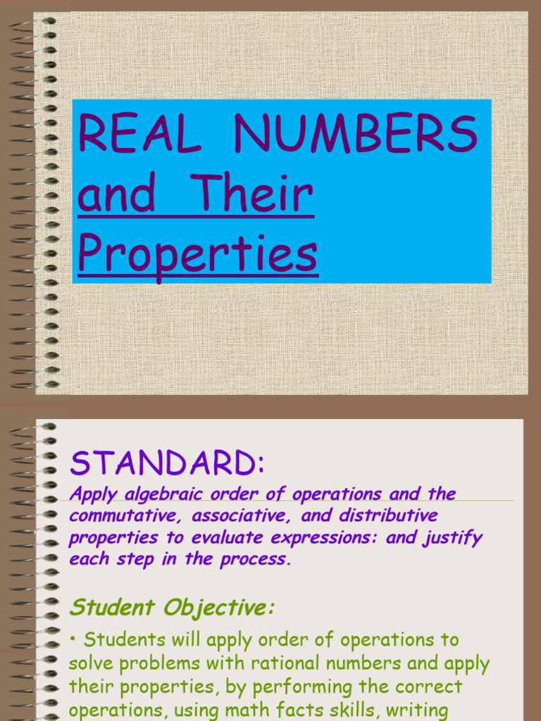The Set of Real Numbers and Their Properties | PDF | Numbers | Rational ...