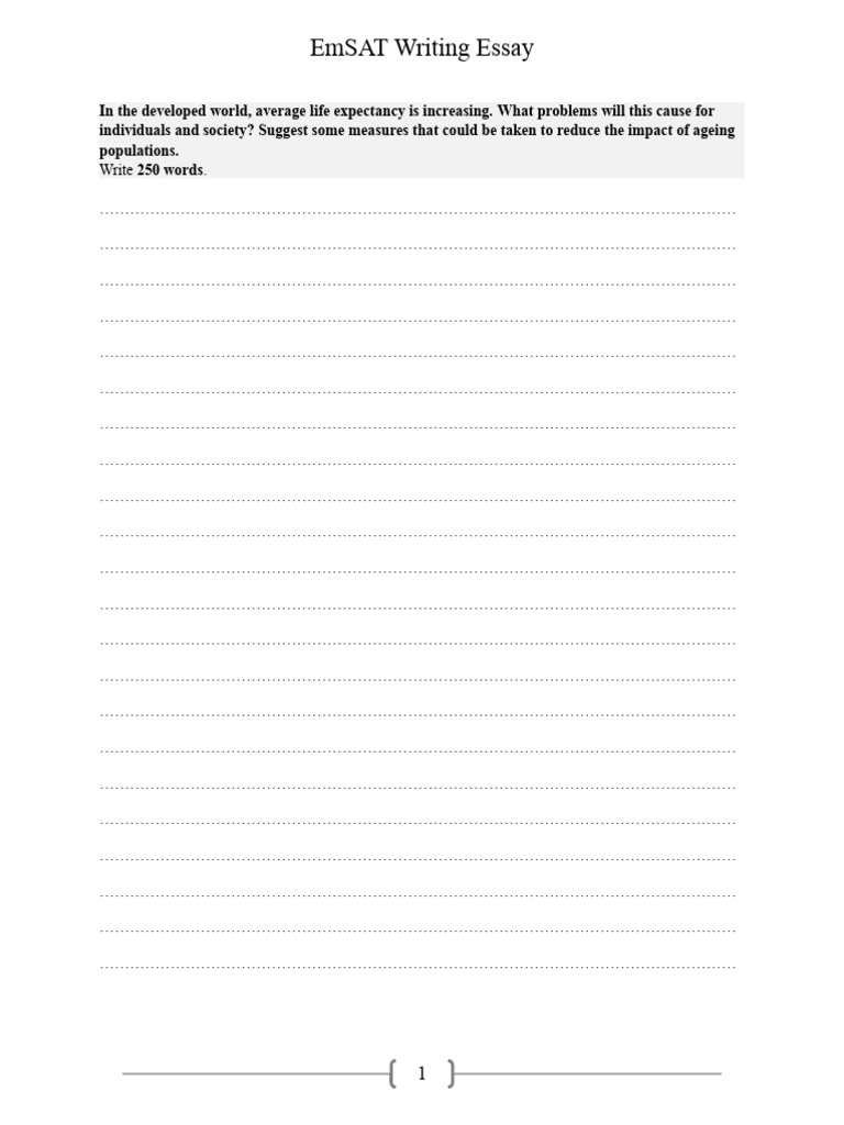 EmSAT Writing - Problem and Solution Essay | PDF