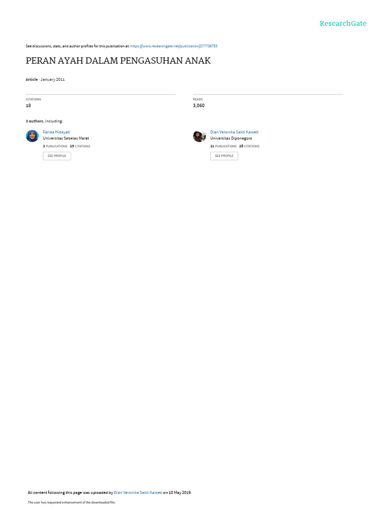 Peran Ayah Dalam Pengasuhan Anak | PDF