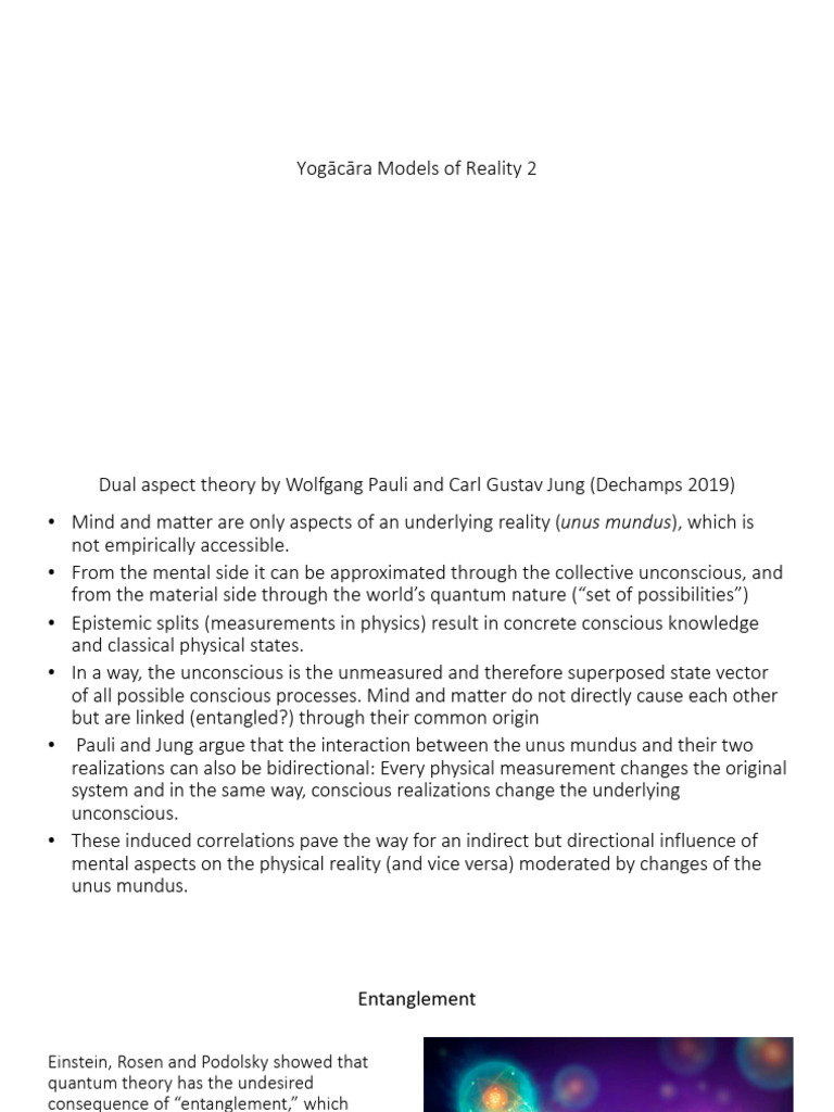 Yogācāra Models of Reality 2 | PDF | Quantum Entanglement | Mind