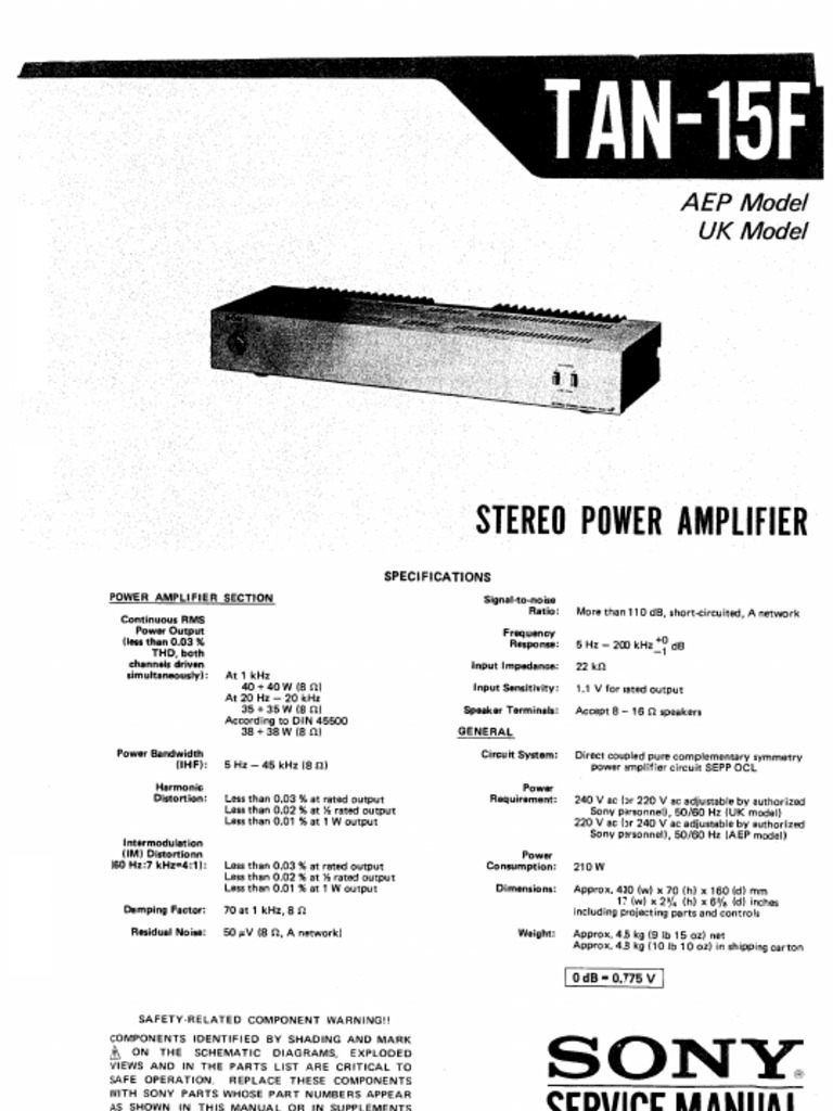 Sony Tan 15f | PDF