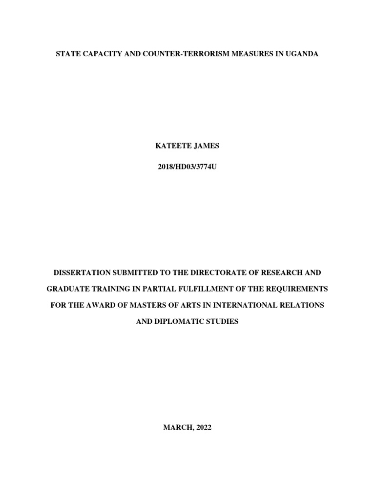 Mird Thesis | PDF | Lord's Resistance Army | Uganda
