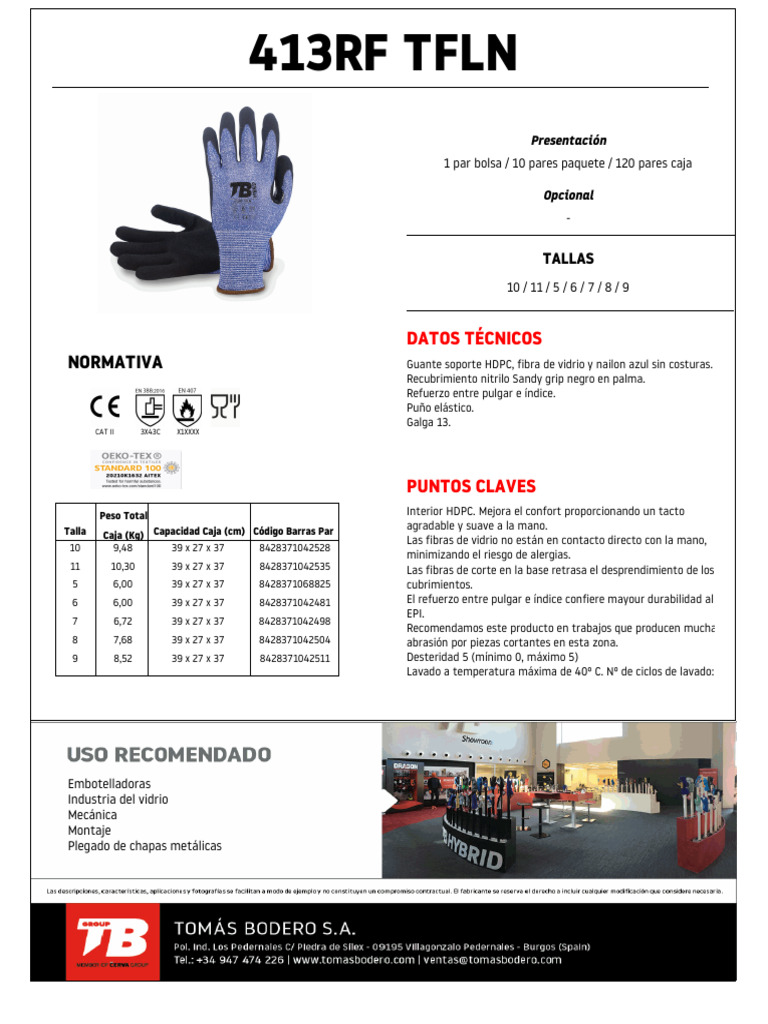 (413RF TFLN) Ficha Tecnica ES | PDF | Materiales