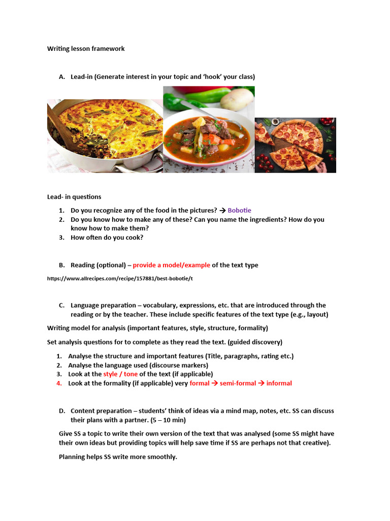 Masterclass Writing Framework | PDF