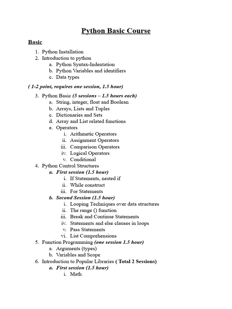 Python Course Basic Gireesh S Pdf Python Programming Language Control Flow