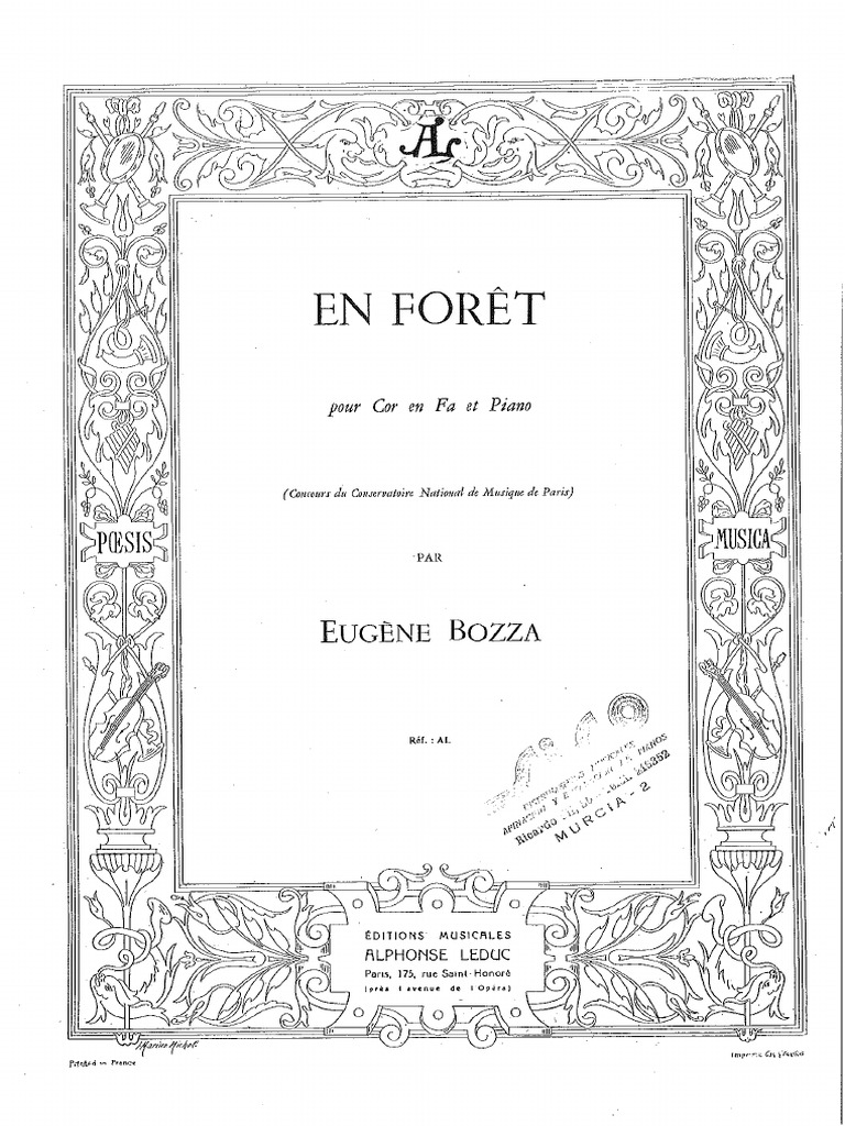 BOZZA - en Foret Op. 40 (Trompa) | PDF
