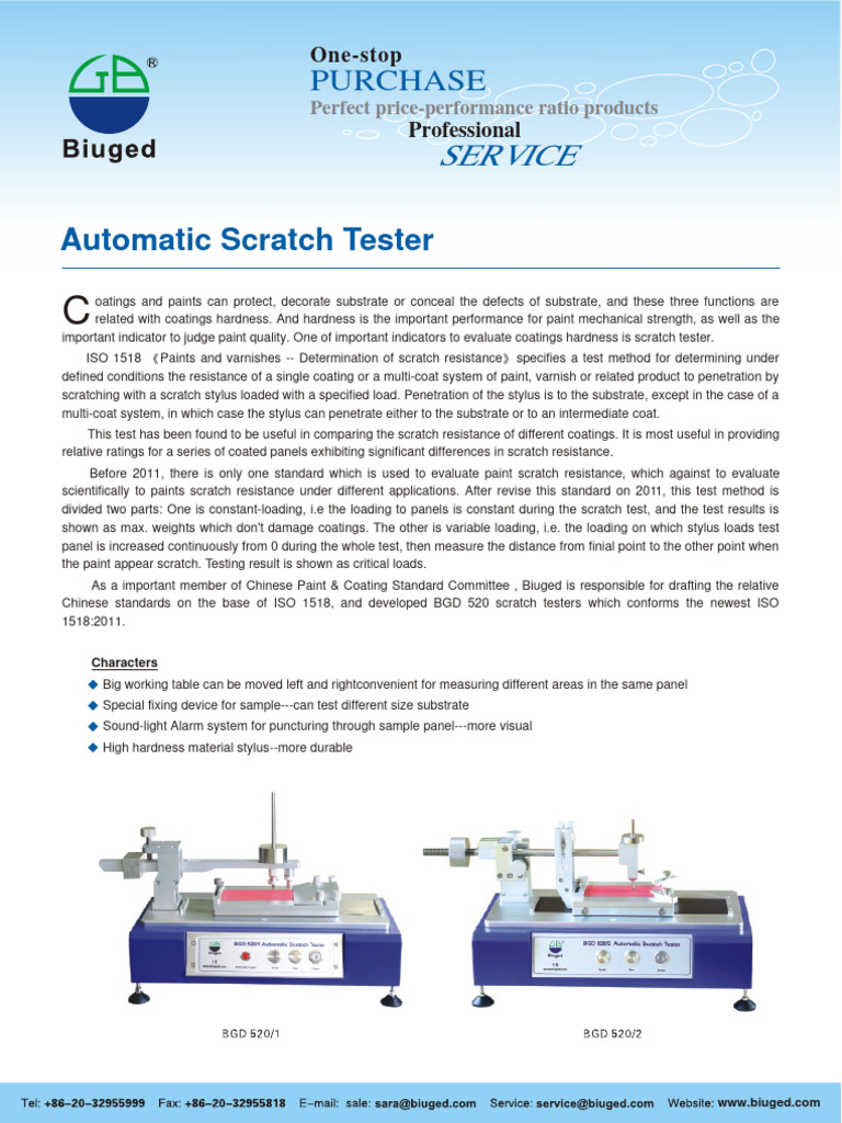 Automatic Scratch Testers Overview | PDF | Hardness | Paint
