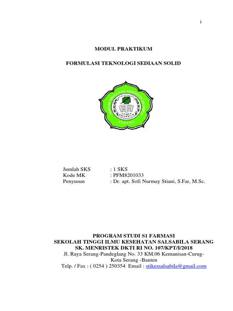 p3 Modul Praktikum Fts Solid Ta 2023-2024 | PDF | Bisnis