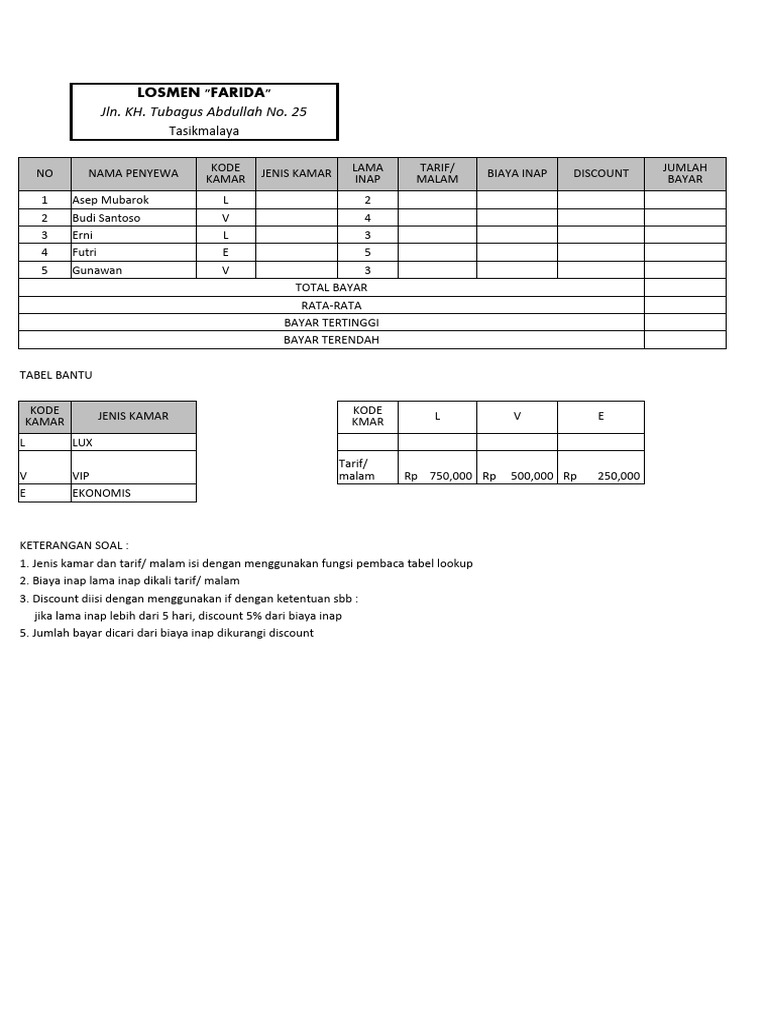 Praktik-Excel-modul 1 | PDF