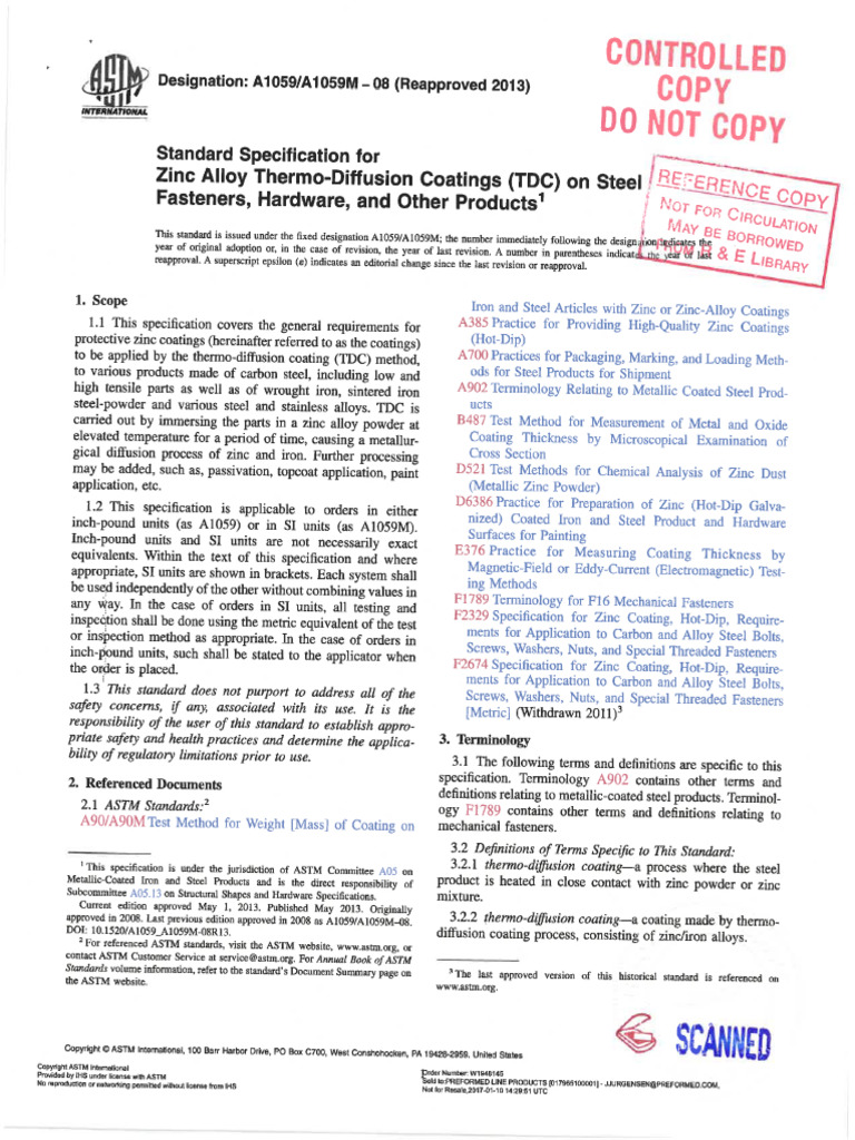 Astm A1059 - 08 | PDF