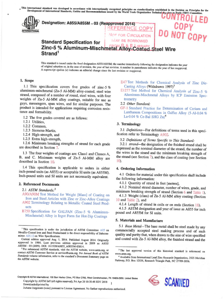 Astm A855 - 03 R2014 | PDF