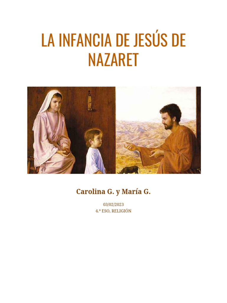 Infancia Jesús | Descargar gratis PDF | Pascua de Resurrección | Jesús