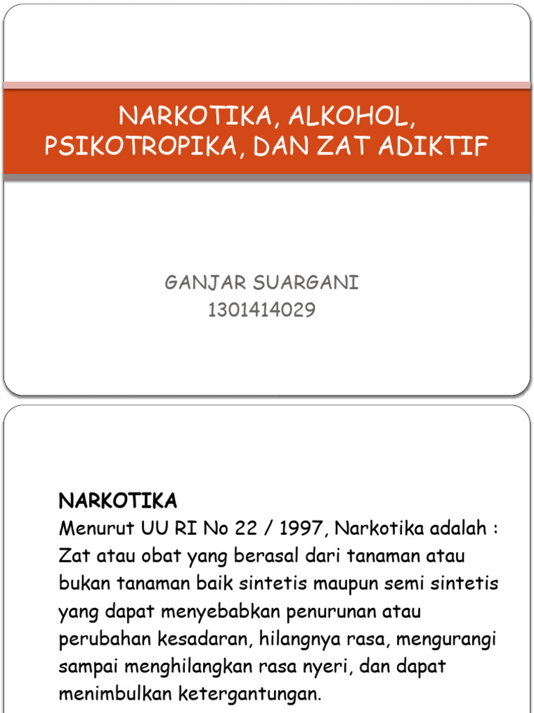 Narkotika, Alkohol, Psikotropika, Dan Zat | PDF