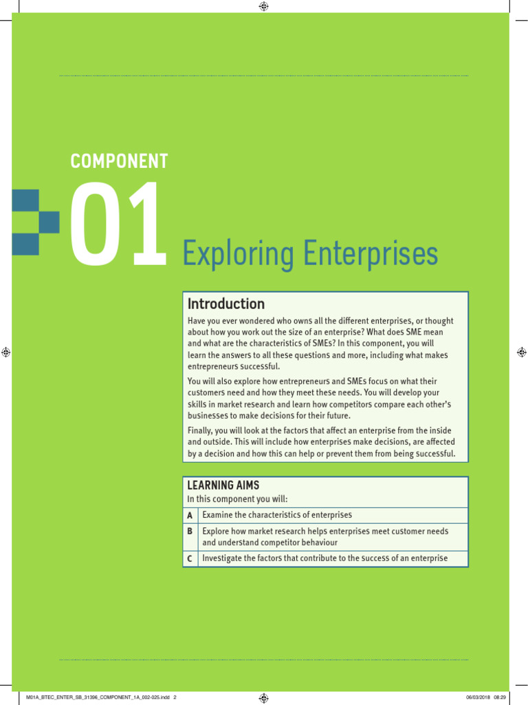 Component 1 Theory Booklet | PDF | Small And Medium Sized Enterprises ...