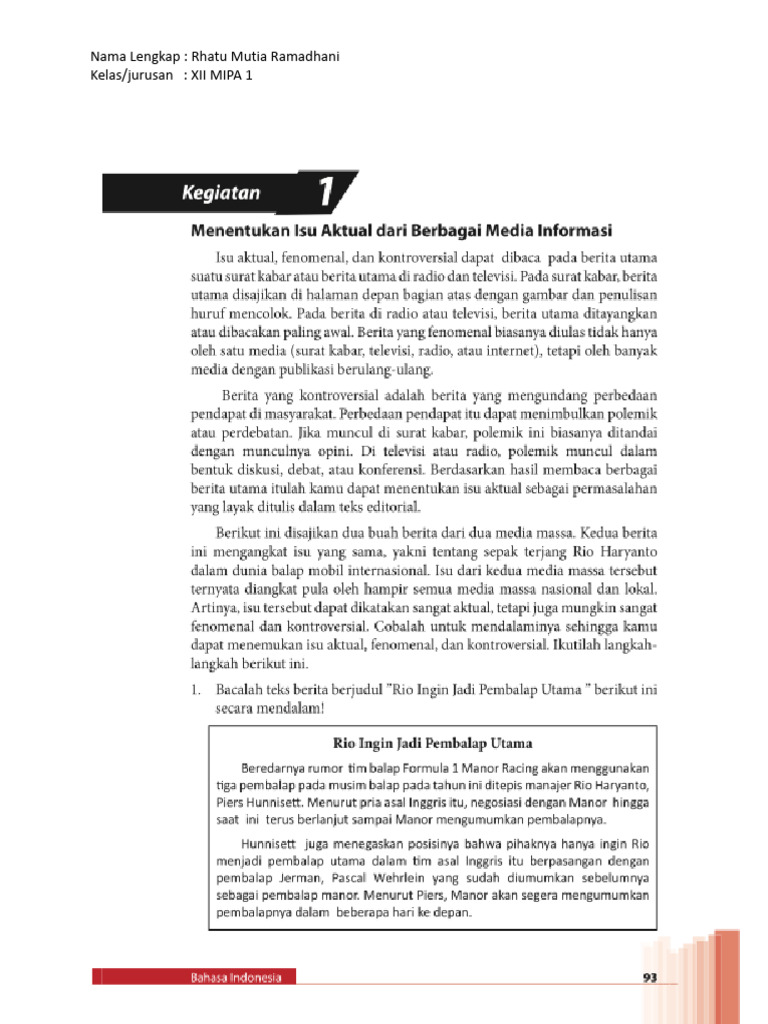 Mengidentifikasi Teks Editorial | PDF