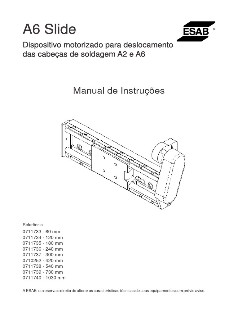 Esab A6 Slide | PDF | Cinto (mecânico) | Parafuso