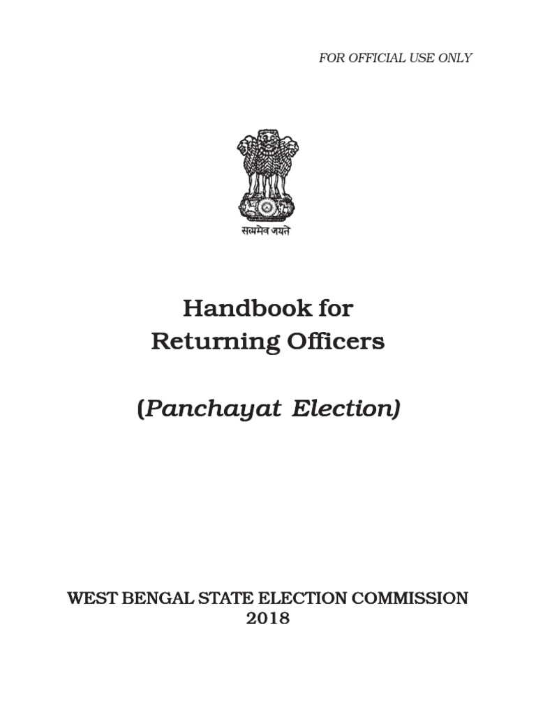 Handbook Returning Officer 2018 | PDF | Electronic Voting | Voting Machine