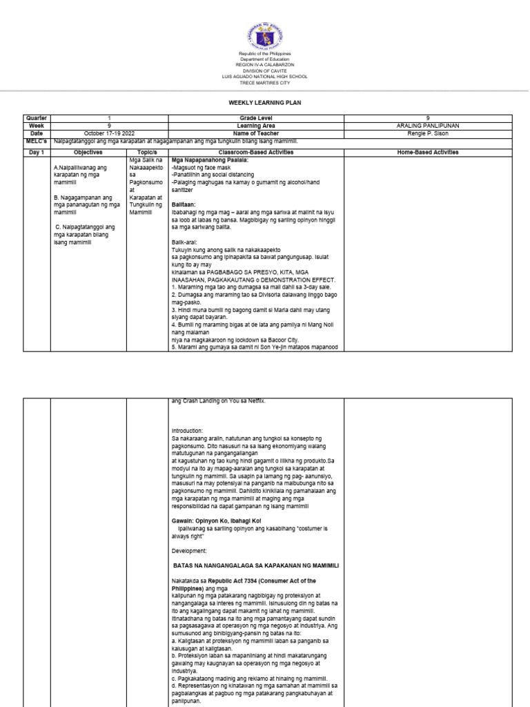 Ap-Wlp Q1-Week 9 | PDF
