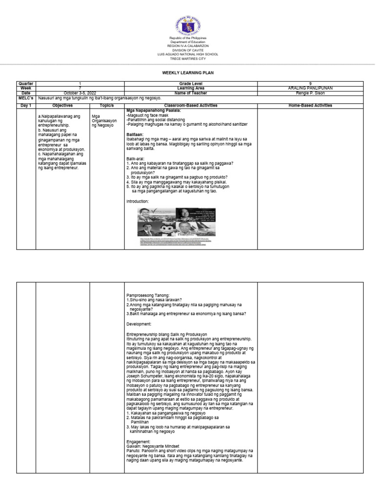 Ap-Wlp Q1-Week 7 | PDF