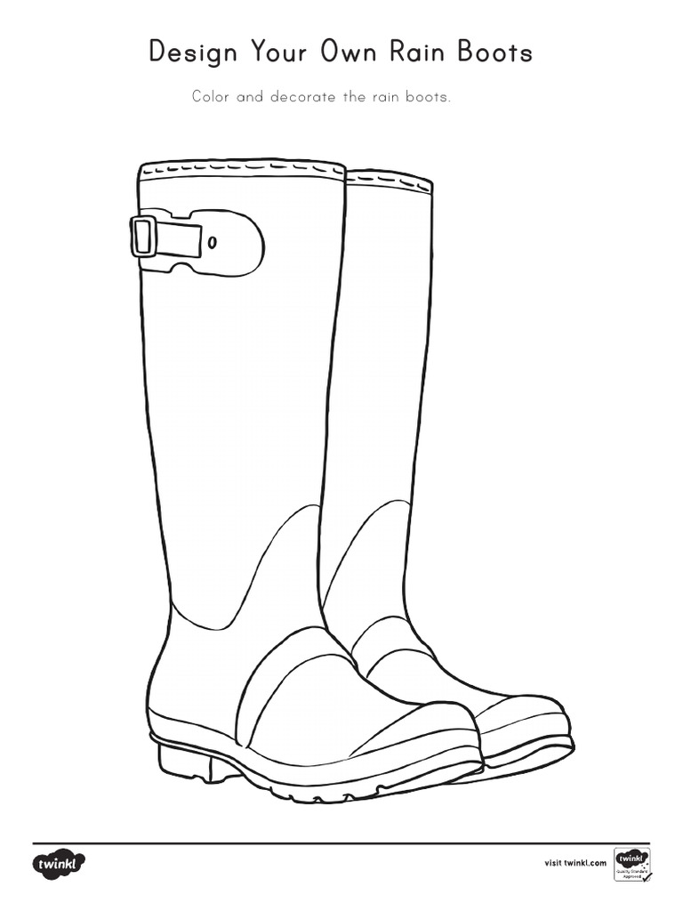 Design Your Own Rain Boots Activity Sheet | PDF