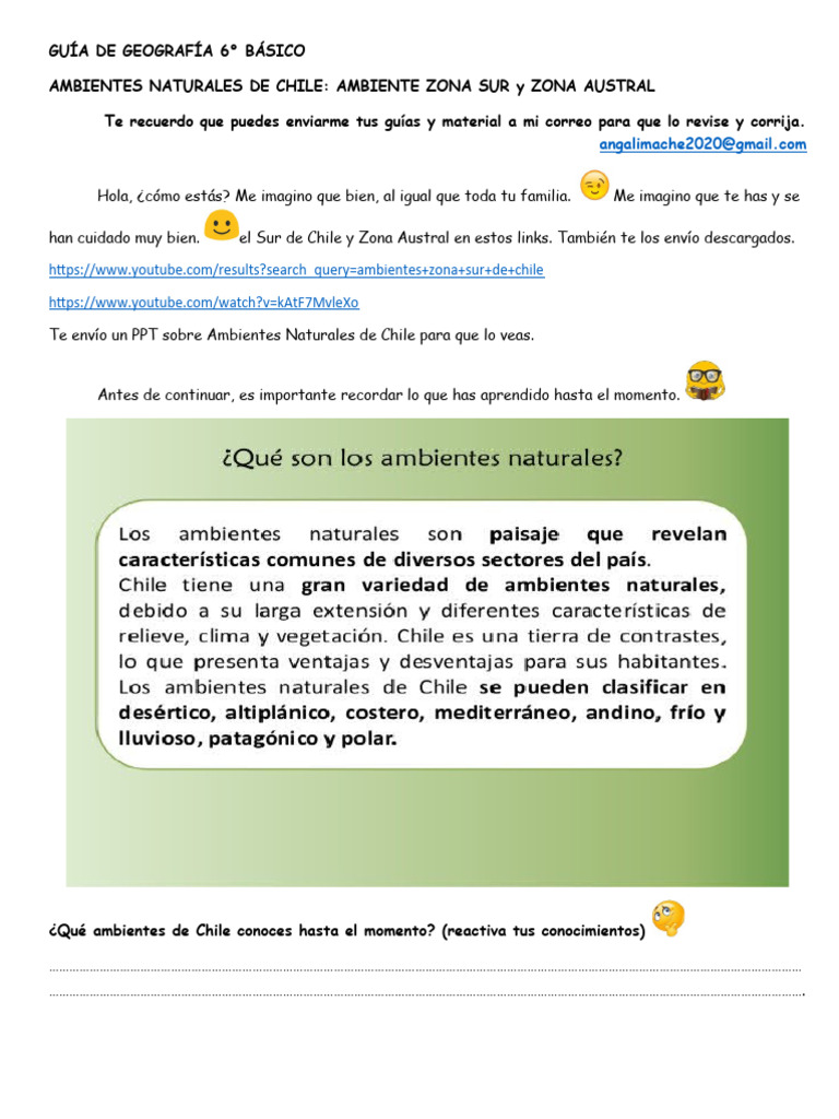 Ambientes Naturales de la Zona Austral | PDF | Geografía Física ...