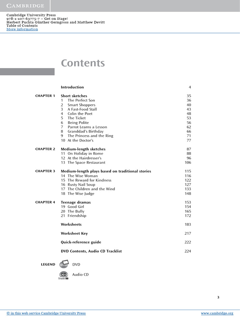 Get On Stage Elementary Teachers Book With DVD and Audio CD Table of ...