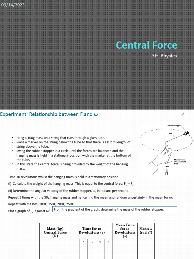 AH RMA PPT 4.-Central-Force | Download Free PDF | Force | Celestial Mechanics