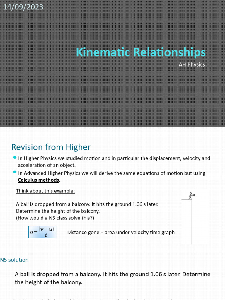 AH RMA PPT 1.-KineRel | PDF | Velocity | Acceleration