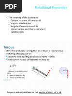 Rotational Dynamics Notes Class 12 | PDF