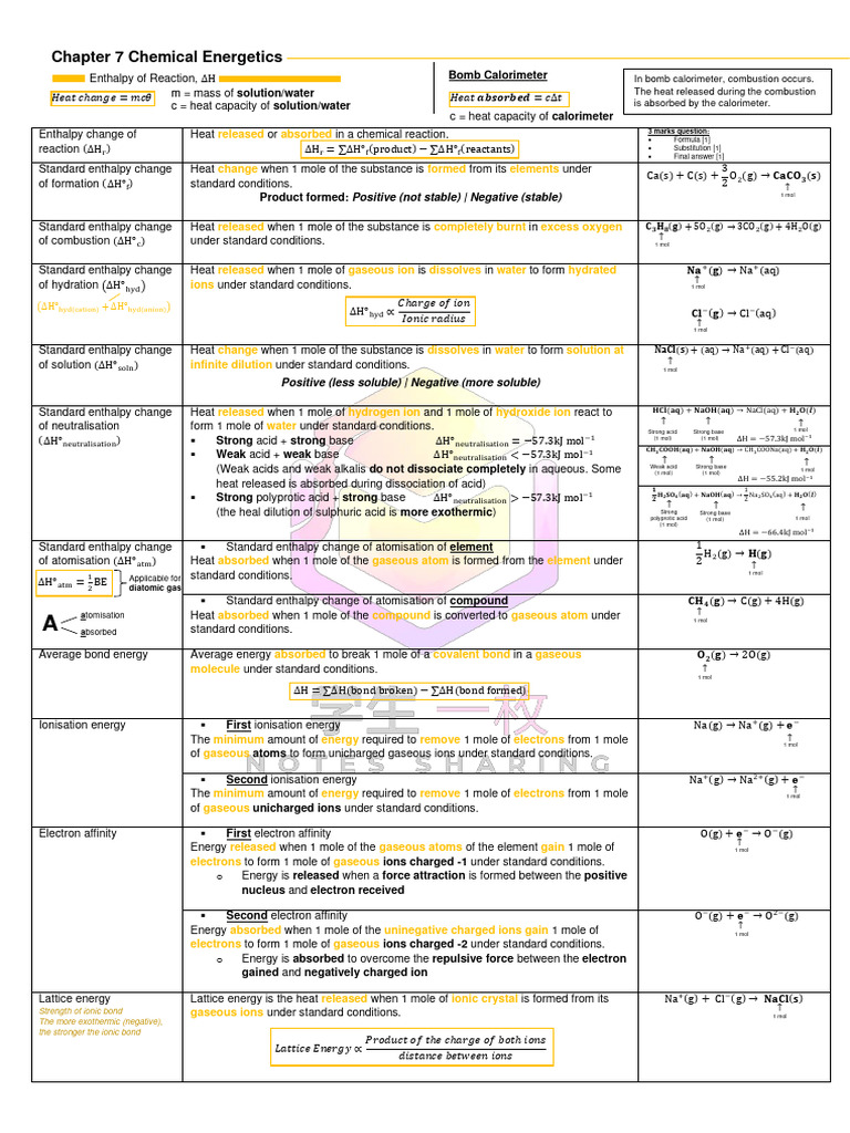 Chapter 7 Chemical Energetics | PDF | Ionic Bonding | Chemical Bond