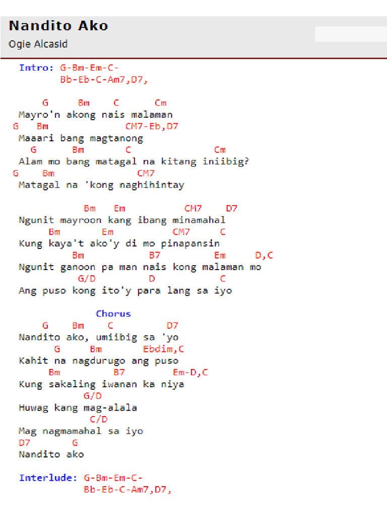 Nandito Ako | PDF