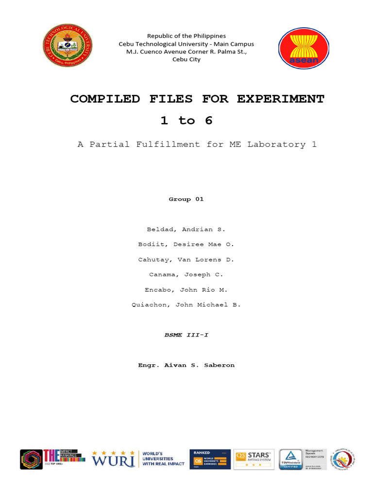 GROUP 1 Experiment 1 6 | PDF | Viscosity | Friction