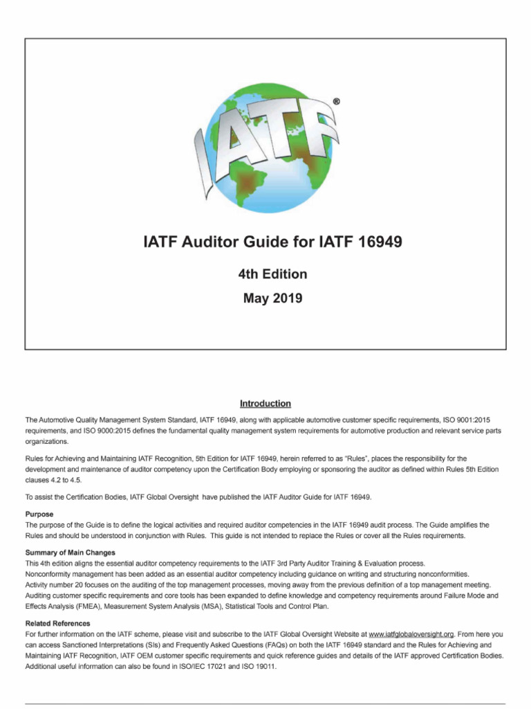 IATF Oversight Auditor Guide 4th Zeinal Fina | PDF