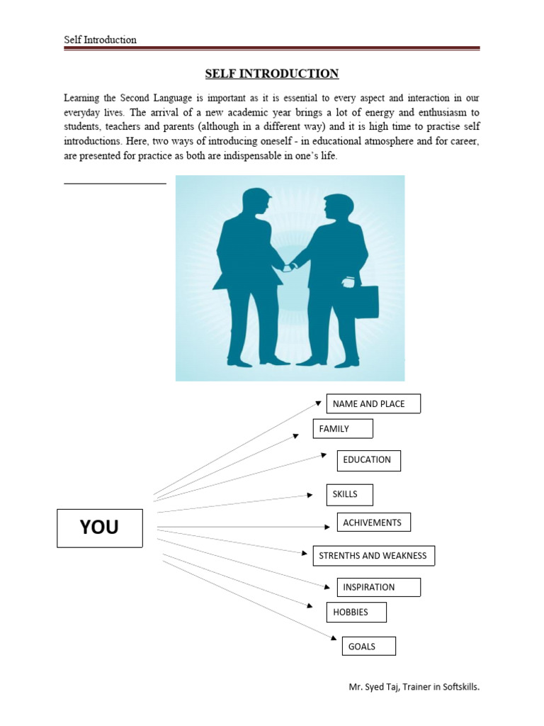 Self Introduction Final | PDF | Behavior Modification | Cognition