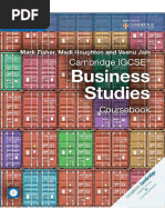 Cambridge IGCSE and O Level Business Studies Coursebook - 5th Ed | PDF