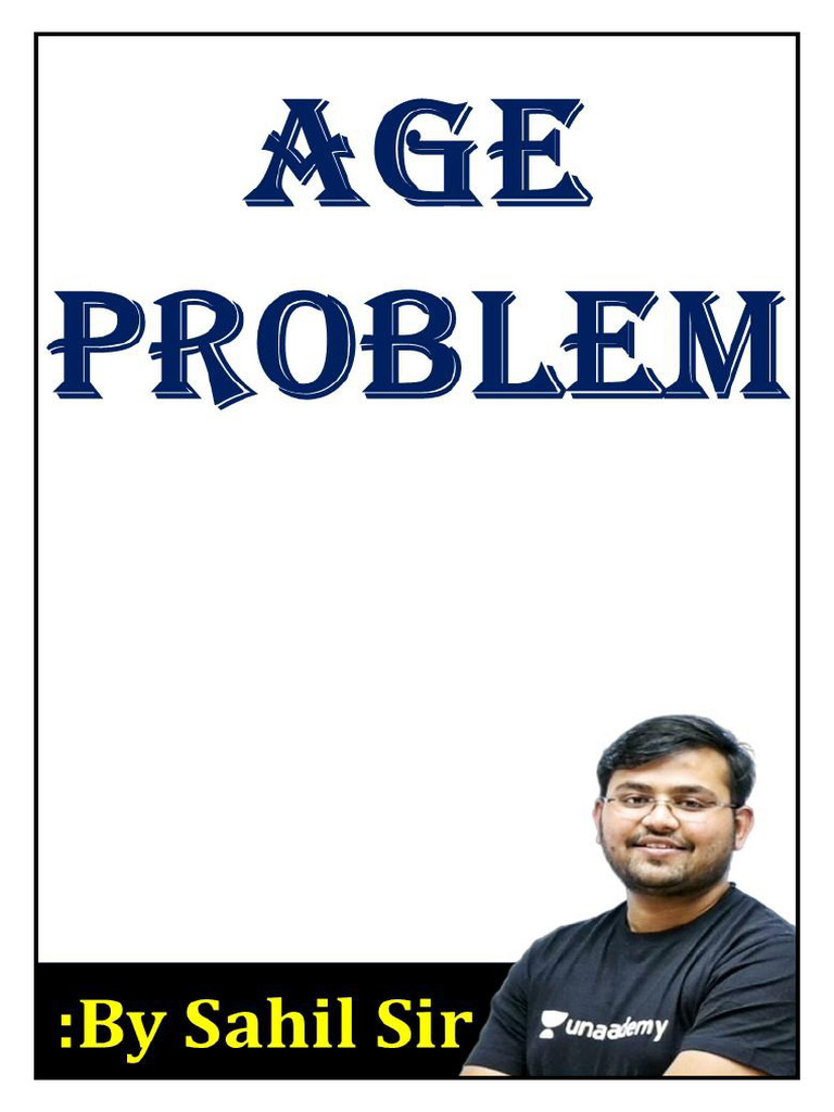 Age Problem Work Sheet 1633019764060 | PDF