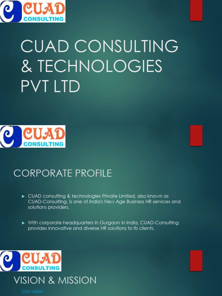 Cuad Consulting & Technologies PVT LTD - PPT | PDF | Consultant | Human ...