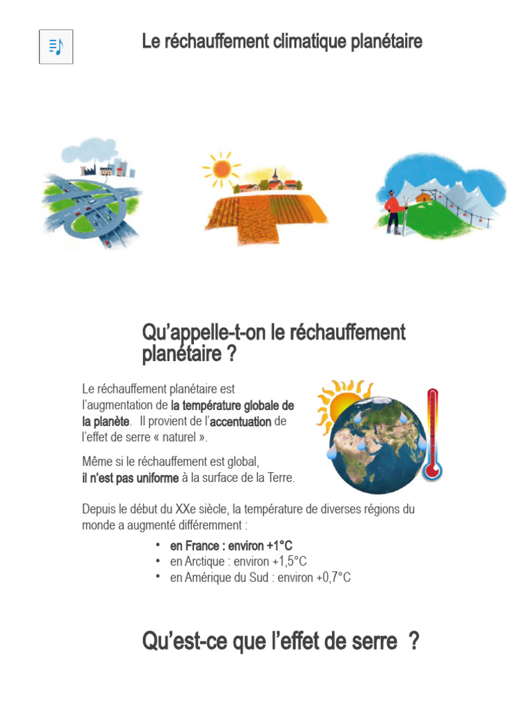 Comprendre le réchauffement climatique | PDF | Changement climatique ...