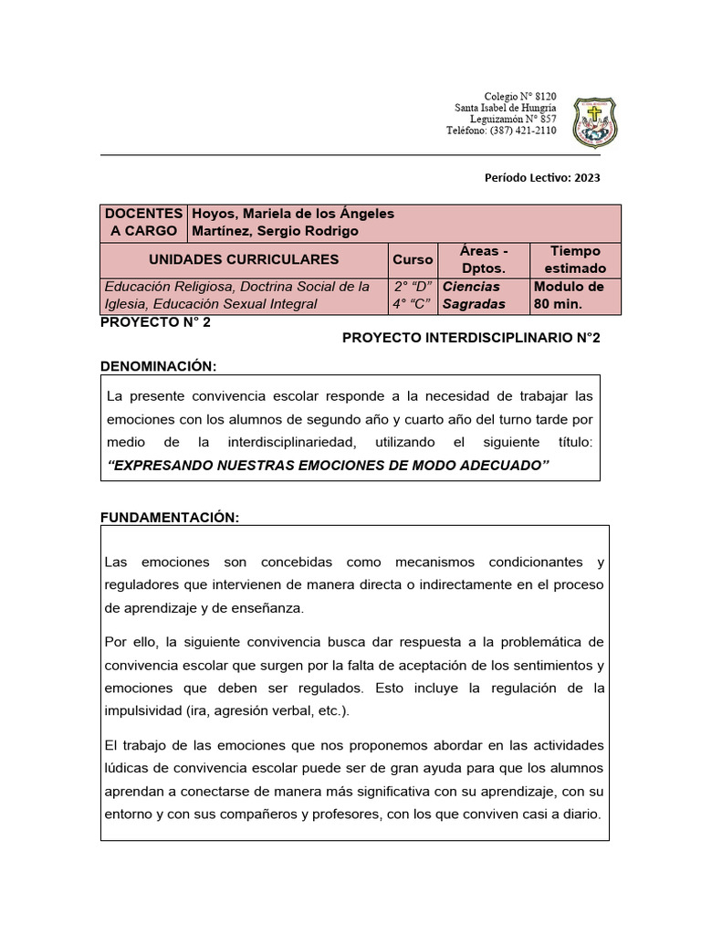Convivencia de Emociones-Secundario | PDF | Evaluación | Las emociones