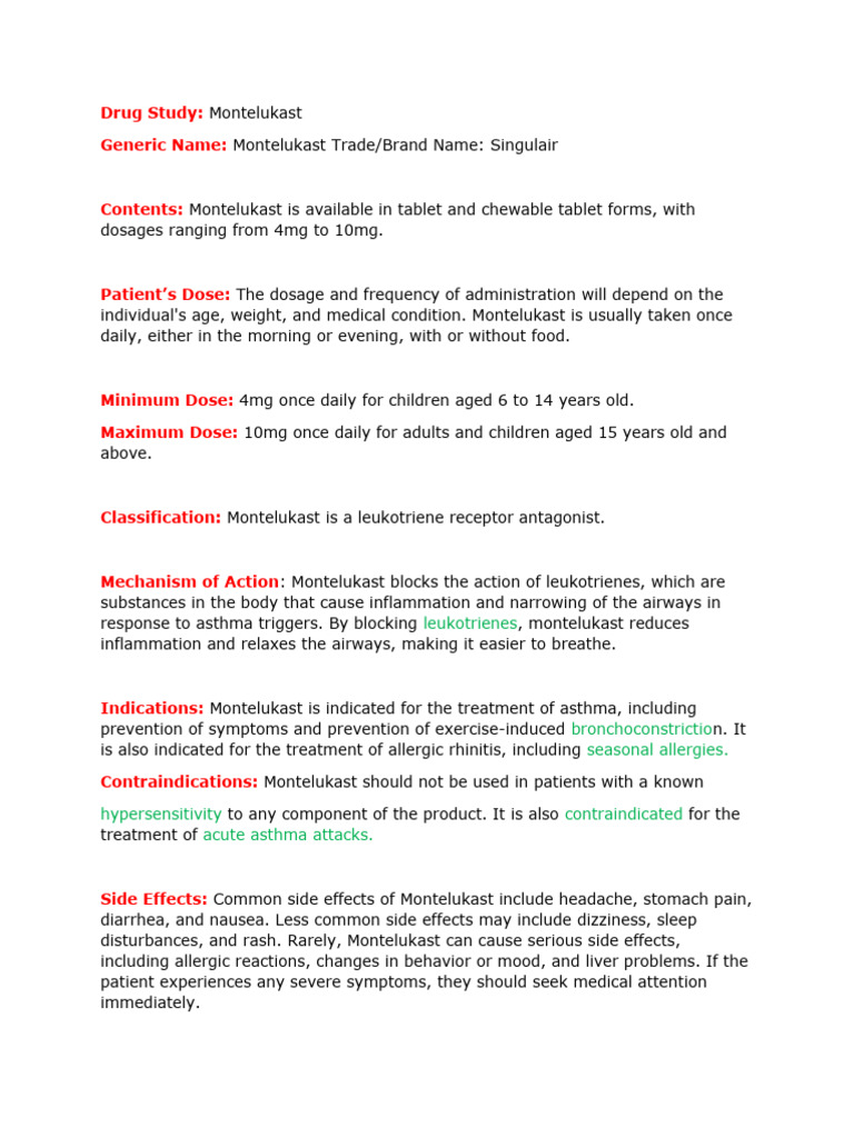Drug Study | PDF | Medical Specialties | Health Care