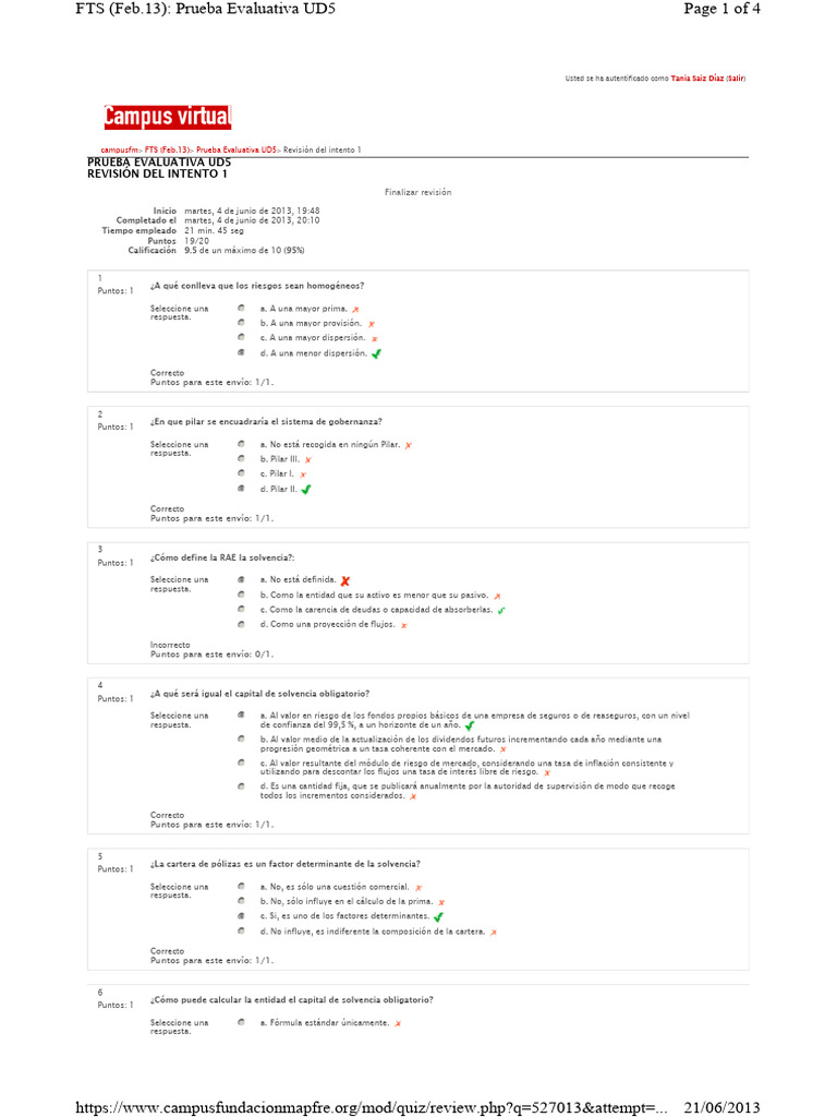Examen UD5 | PDF | Seguro | Reaseguro