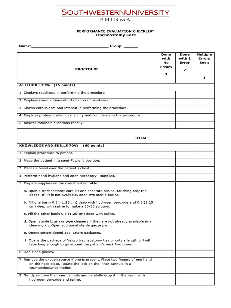 Tracheostomy Care | PDF